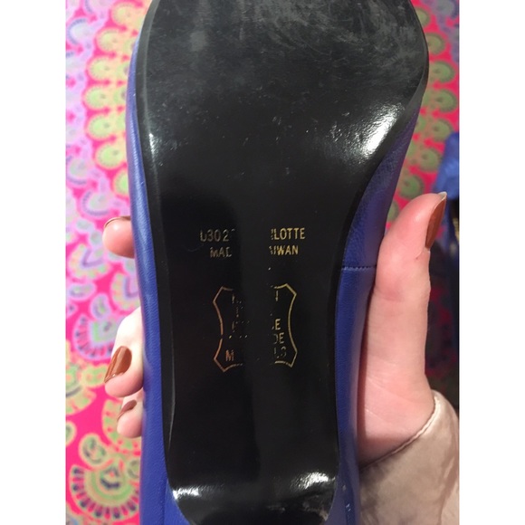 Vintage | Shoes | Vintage Blue Vegan Leather Heels | Poshmark